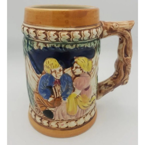 Dining | Medieval Mug Beer Stein Cup 475 Painted Ceramic Renaissance ...